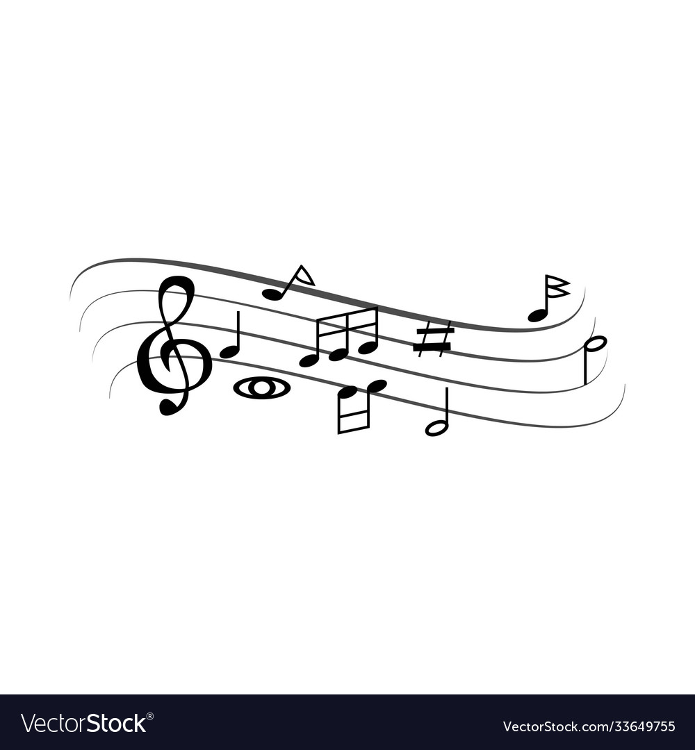 Musical notation template design Royalty Free Vector Image