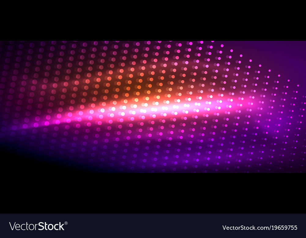 Neon light effects particles Royalty Free Vector Image