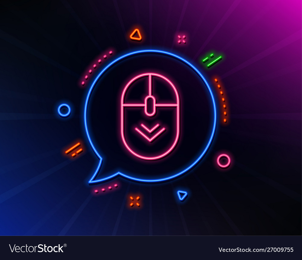 Scroll down mouse line icon scrolling screen sign Vector Image Scroll down mouse line icon scrolling screen sign Vector Image