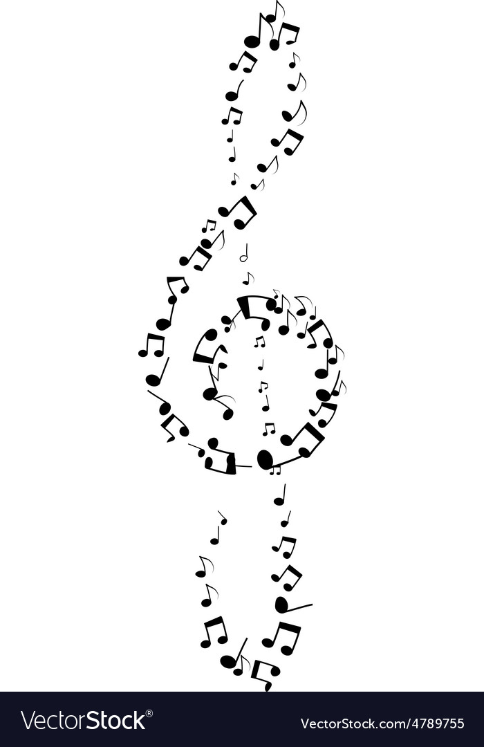 Treble clef Royalty Free Vector Image - VectorStock