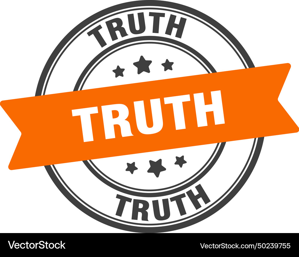Truth stamp label on transparent background Vector Image