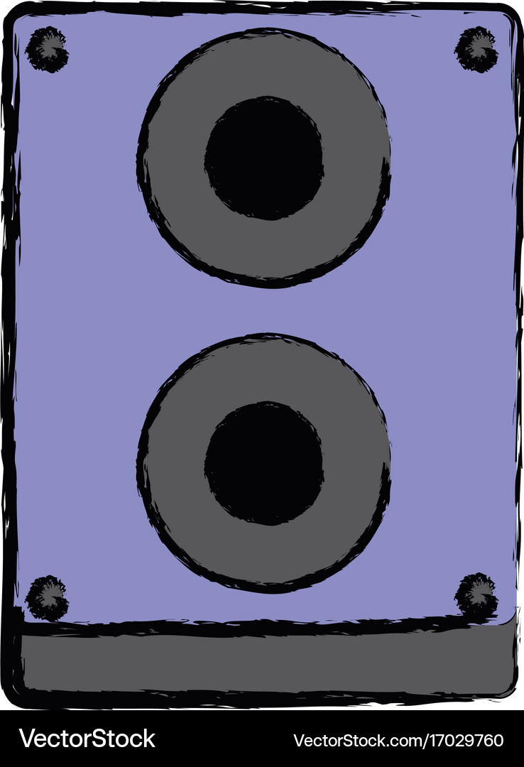 Audio speaker subwoofer music system Royalty Free Vector