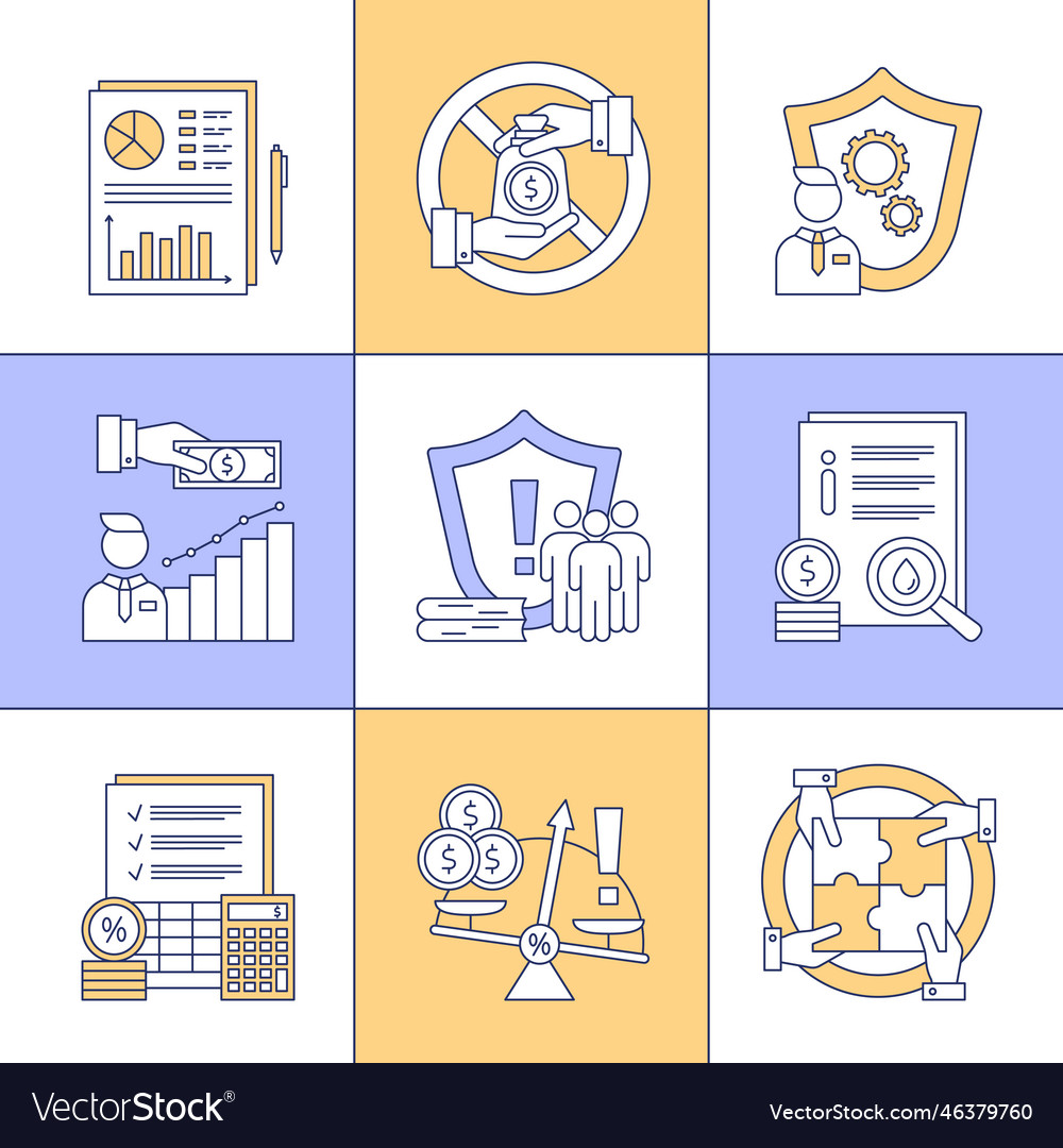 Esg governance concepts icons set Royalty Free Vector Image