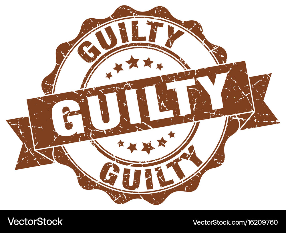 Guilty stamp sign seal Royalty Free Vector Image