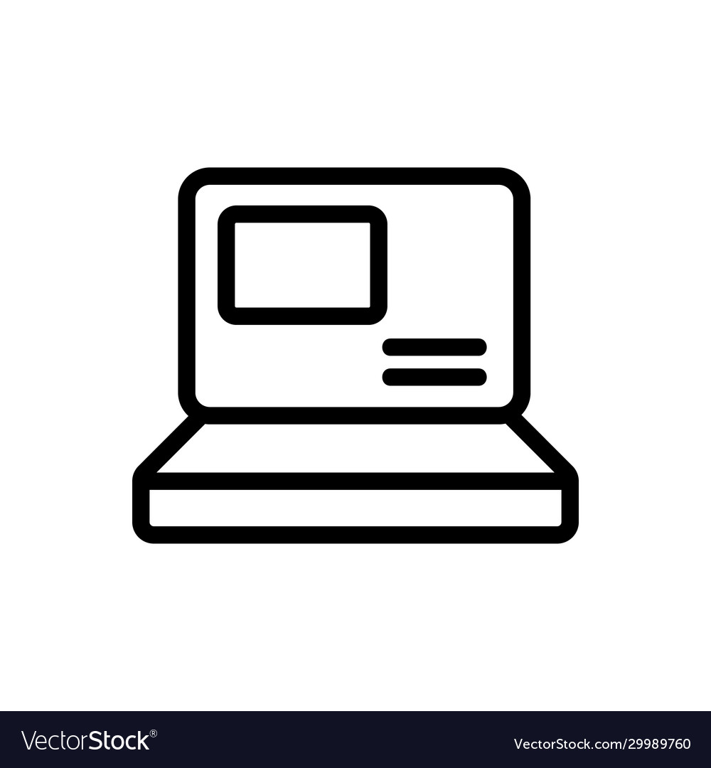 Laptop icon isolated contour symbol Royalty Free Vector