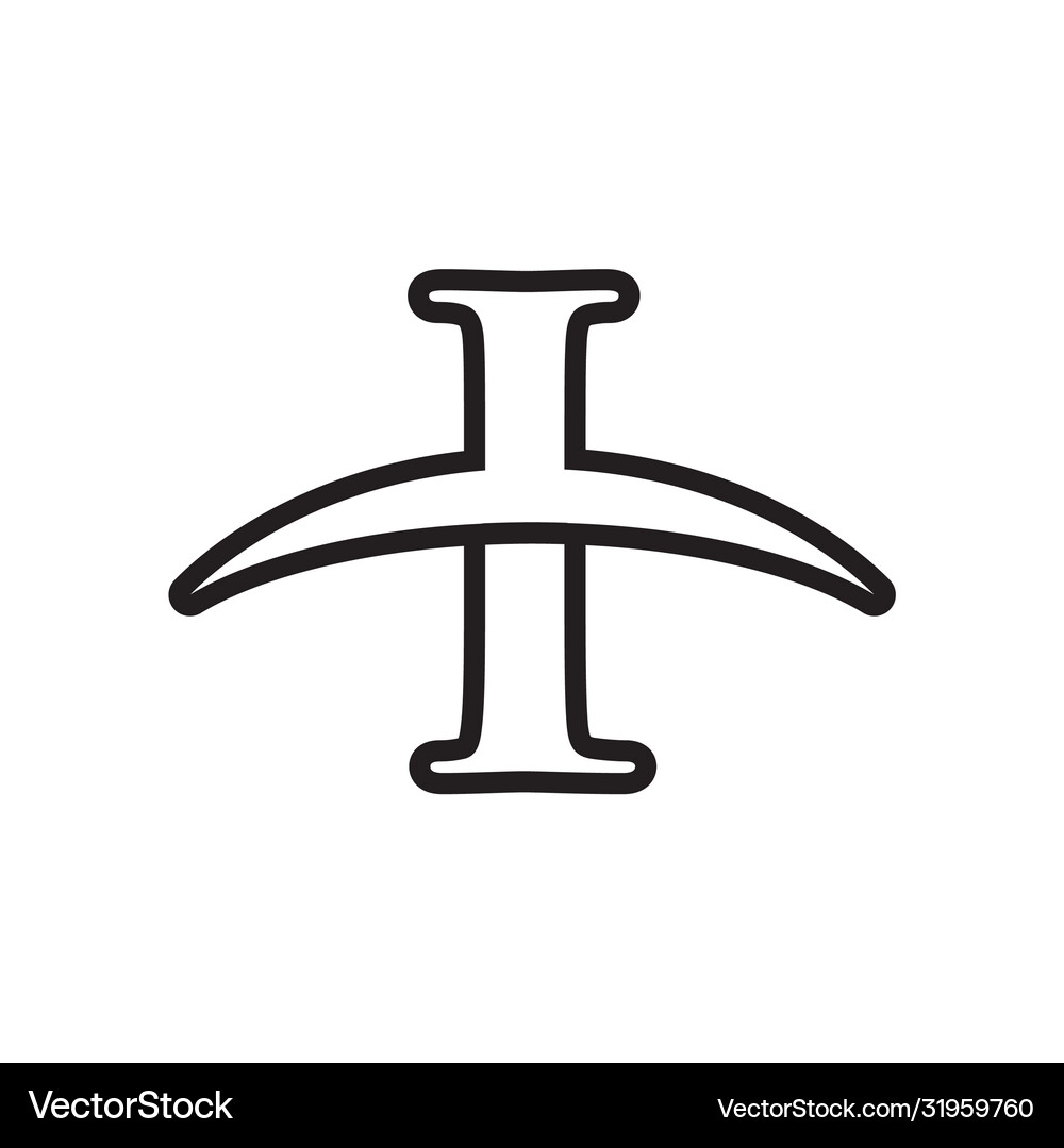 Letter i icon symbol design Royalty Free Vector Image