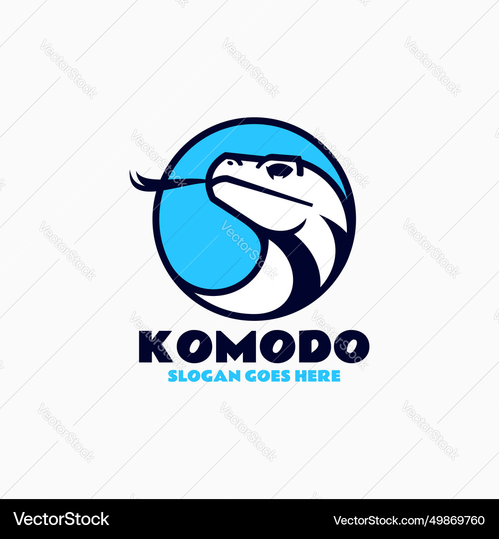 Logo komodo simple mascot style Royalty Free Vector Image