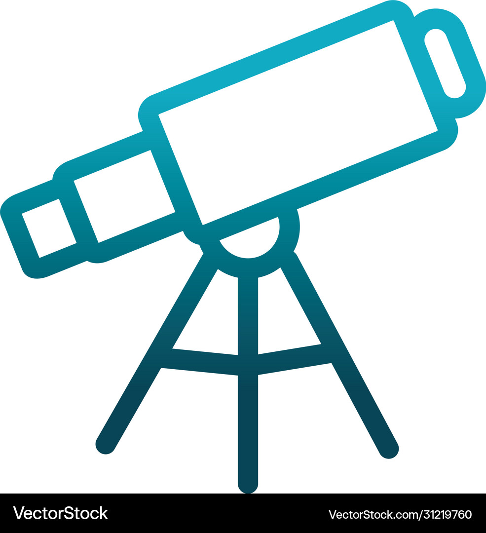 Telescope astronomy science and research gradient Vector Image