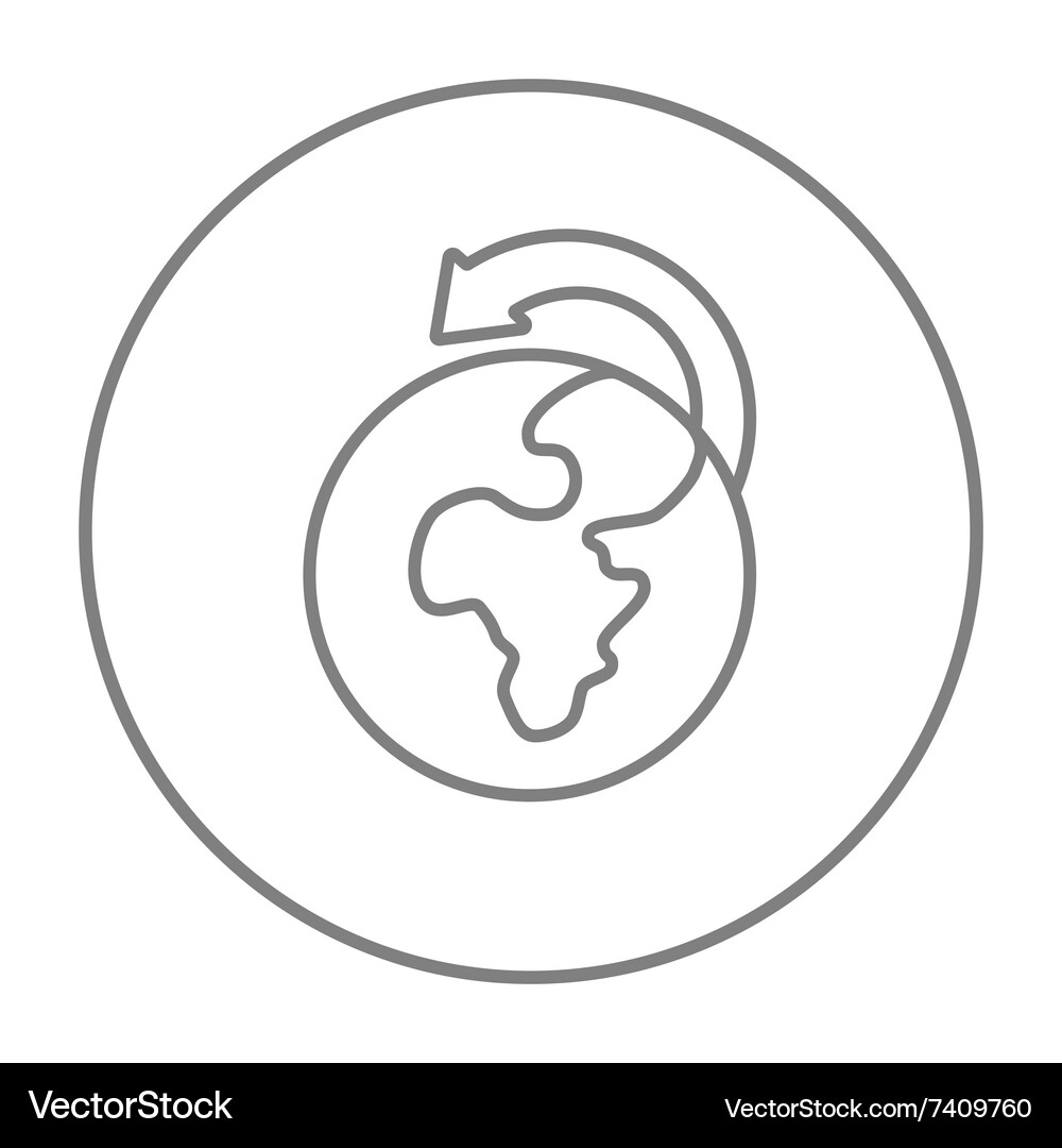 World wide cargo transportation line icon Vector Image