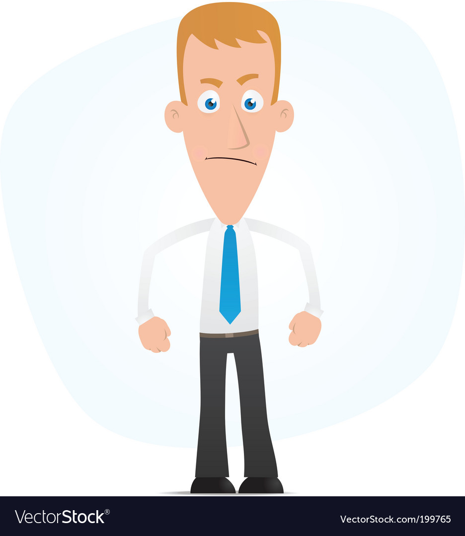 Angry manager Royalty Free Vector Image - VectorStock