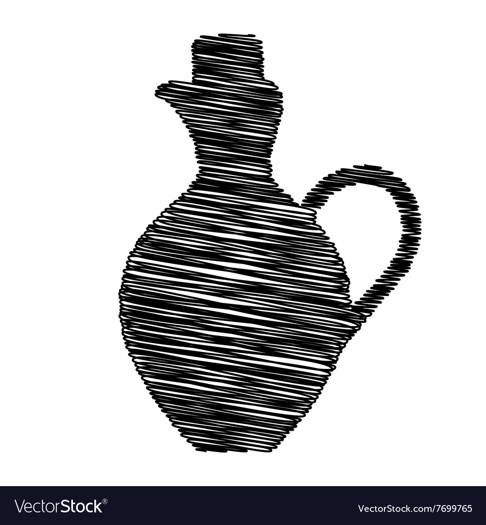 Black icon with scribble effect Royalty Free Vector Image