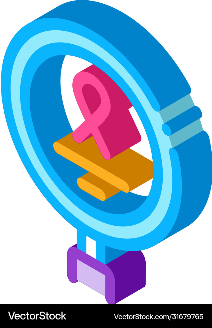Cancer research isometric icon Royalty Free Vector Image