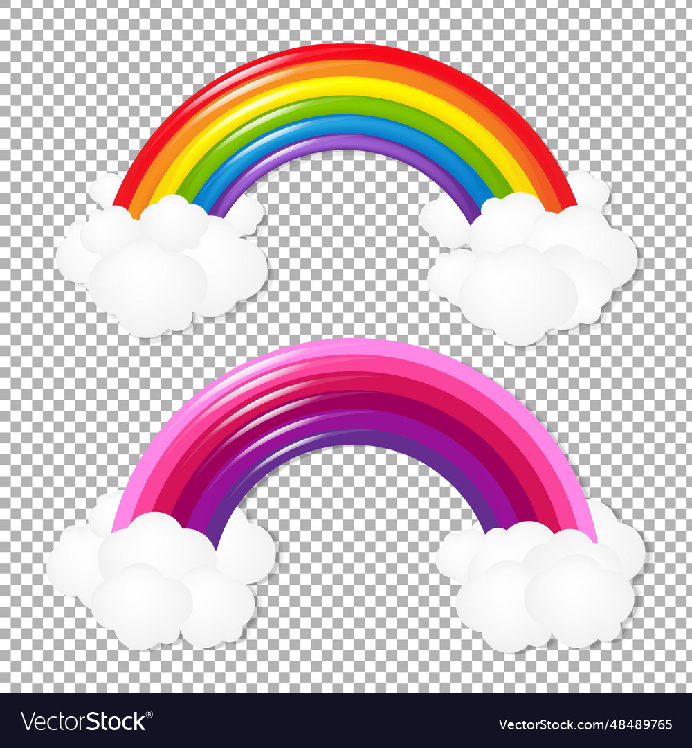 Colorful rainbow set Royalty Free Vector Image