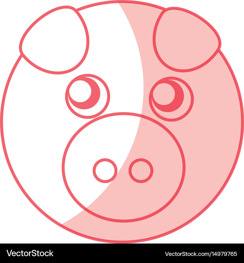Cute piggy character icon Royalty Free Vector Image
