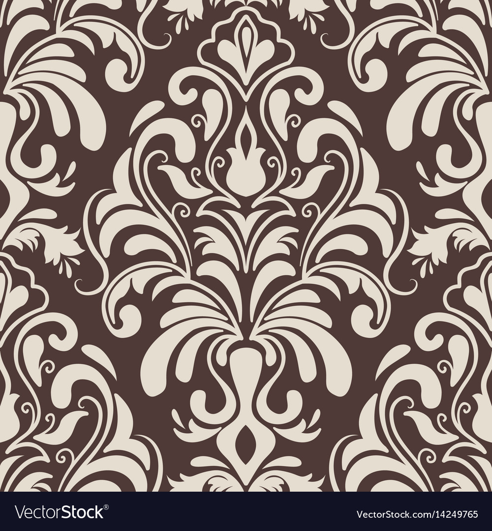 Damask seamless pattern element Royalty Free Vector Image