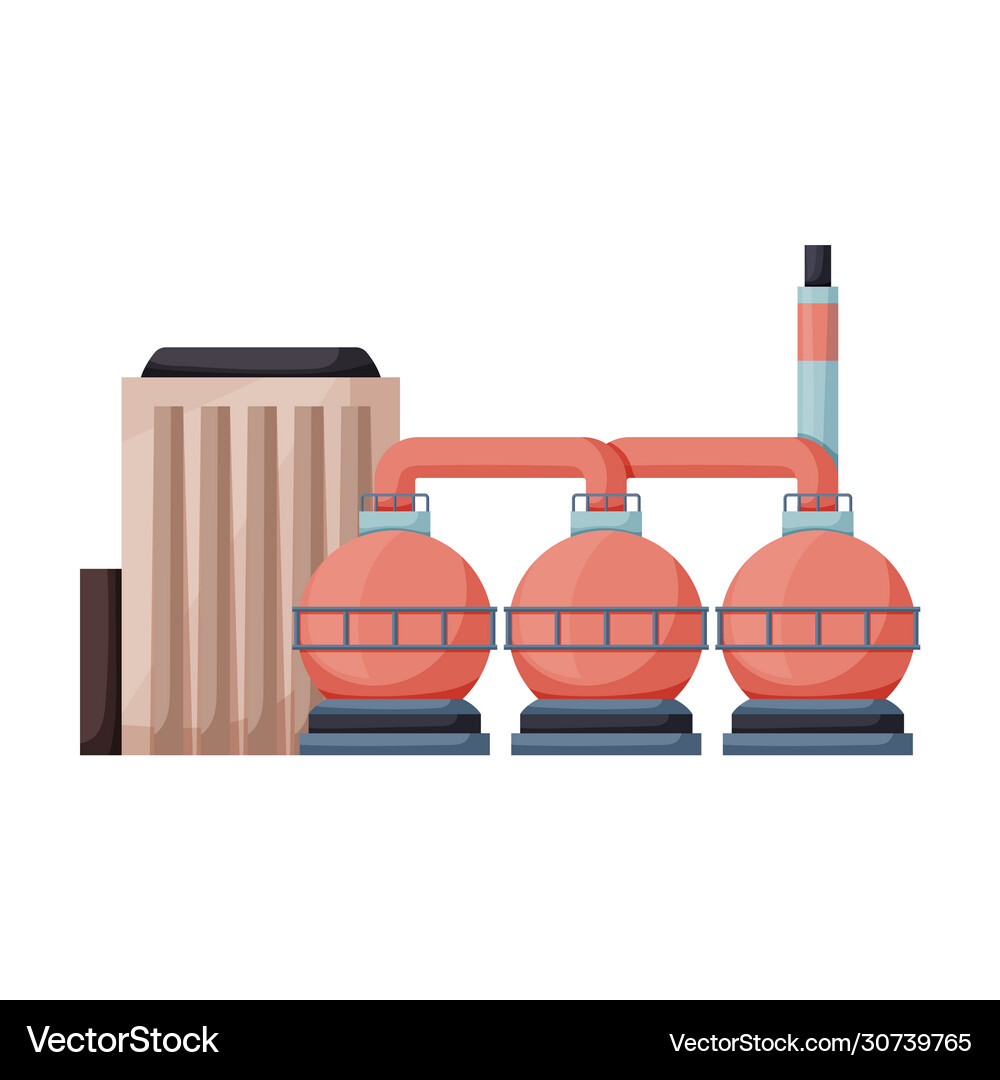 Factory building iconcartoon icon Royalty Free Vector Image