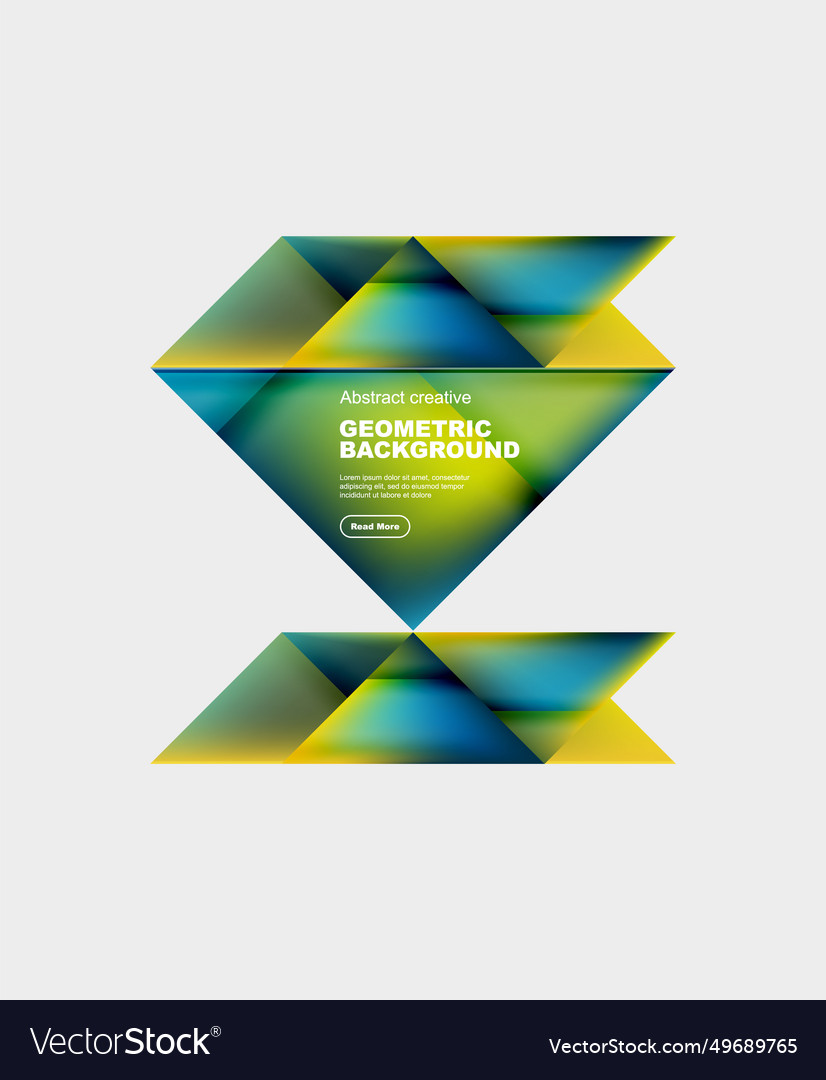 Gradient triangles abstract background Royalty Free Vector