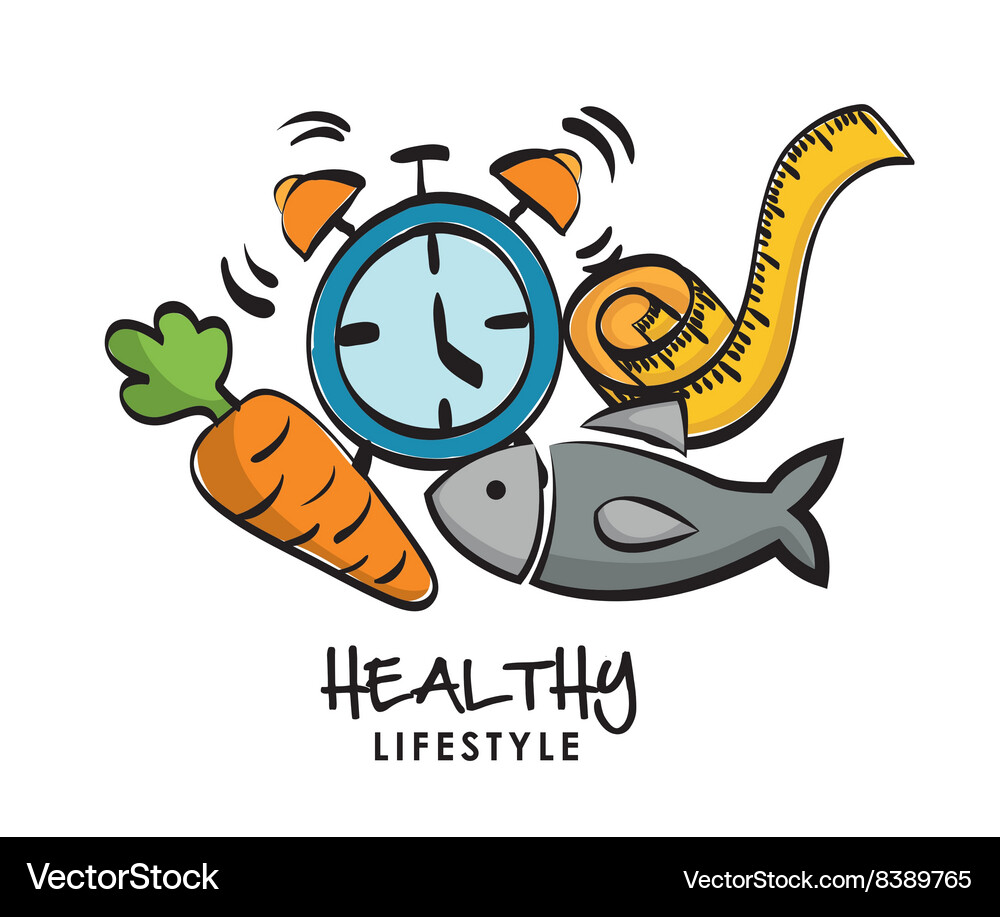Healthy lifestyle design Royalty Free Vector Image