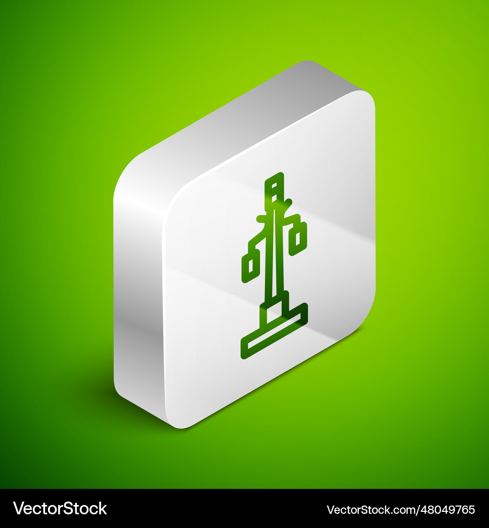 Isometric line street light system icon isolated Vector Image