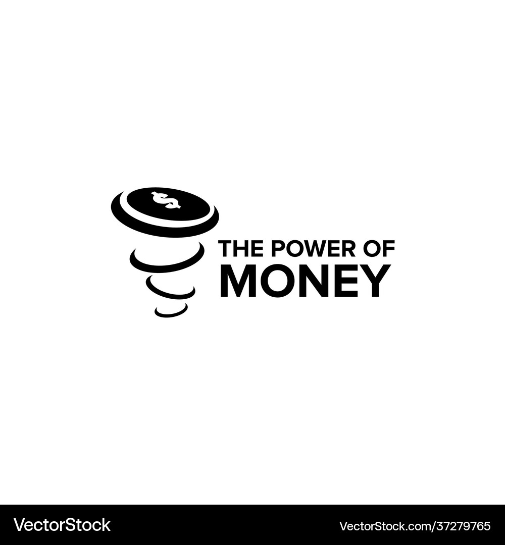 Money twist logo design template Royalty Free Vector Image