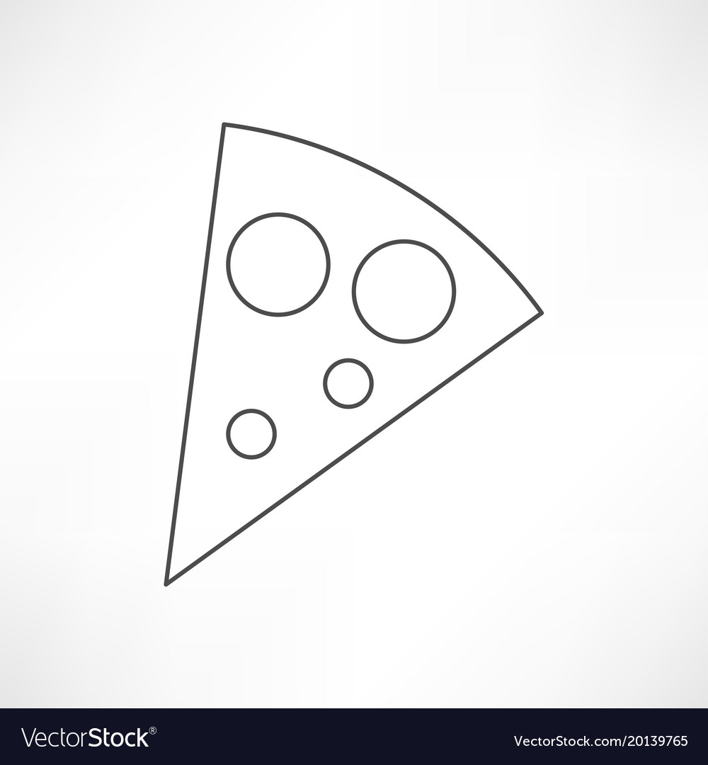 Pizza slice Royalty Free Vector Image - VectorStock
