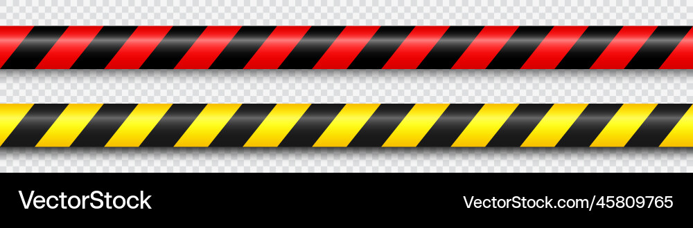 Realistic barricade construction tape yellow Vector Image