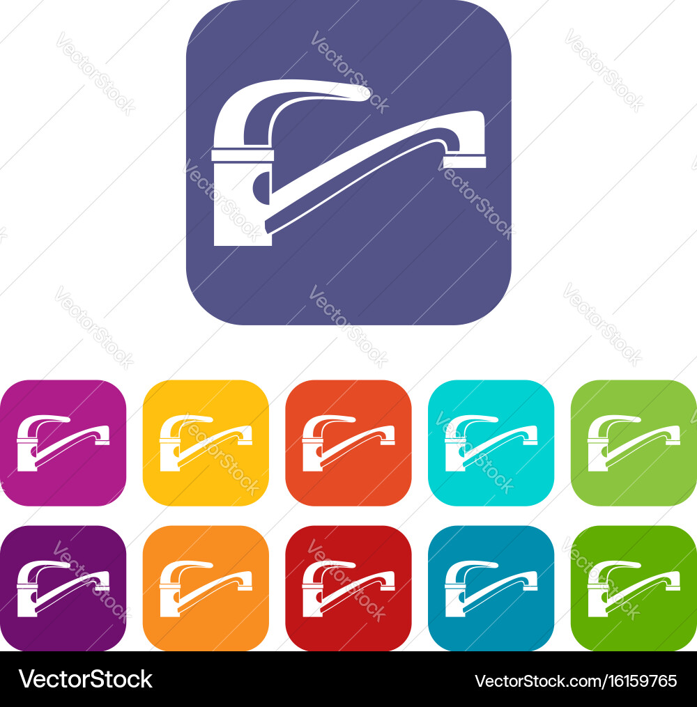 Water tap icons set Royalty Free Vector Image - VectorStock