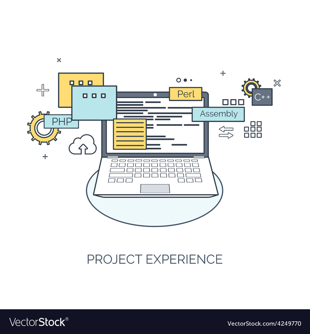 Flat computing background Royalty Free Vector Image