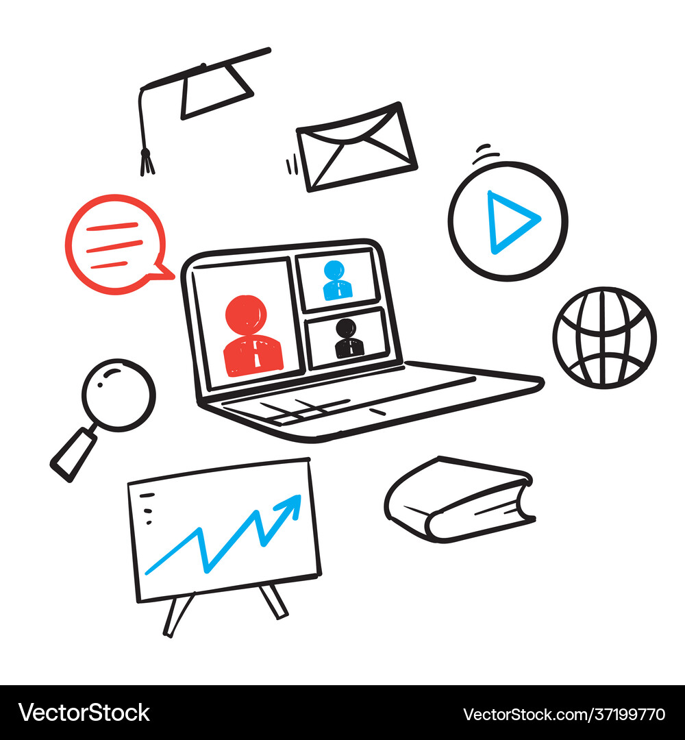 Hand drawn doodle education concept symbol Vector Image