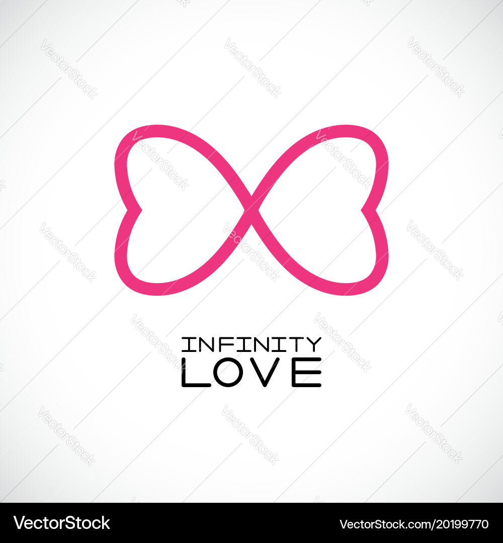 Infinite love symbol endless symbol Royalty Free Vector