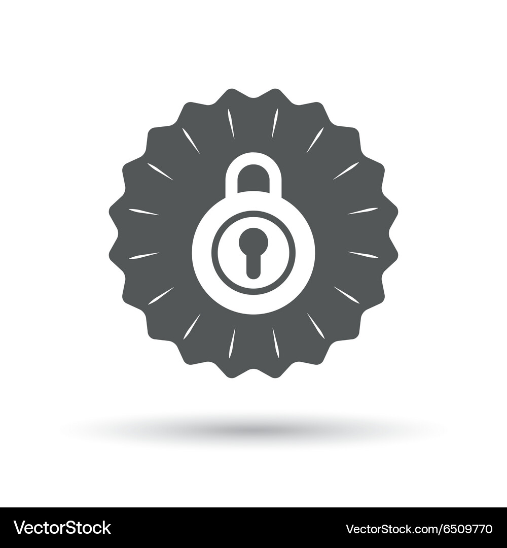 Lock sign icon locker symbol Royalty Free Vector Image