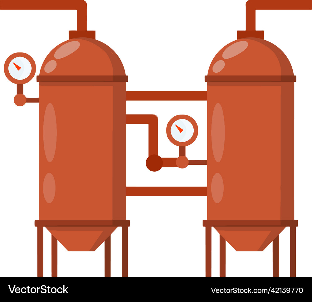 Red tank isolated on white background Royalty Free Vector