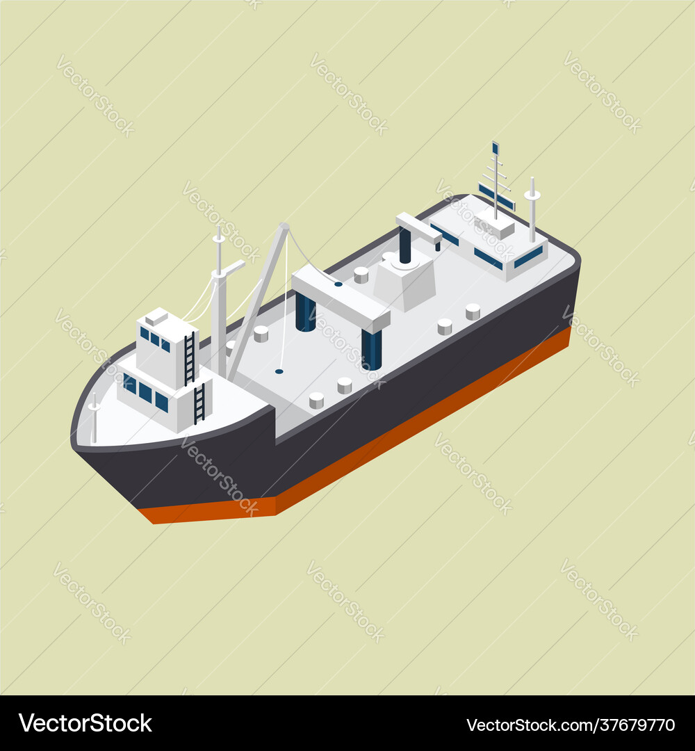 Sea ocean transport ship Royalty Free Vector Image