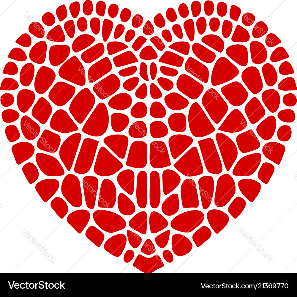 Stone heart icon simple style Royalty Free Vector Image