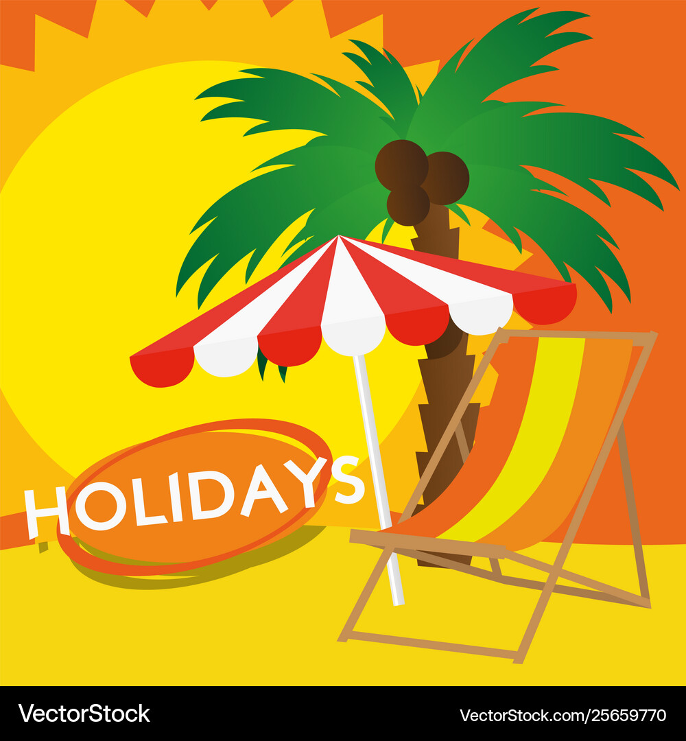 Summer holiday travel Royalty Free Vector Image