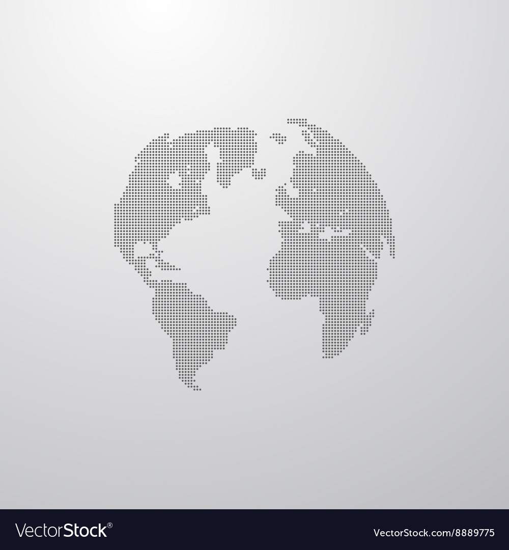 A world globe map Royalty Free Vector Image - VectorStock