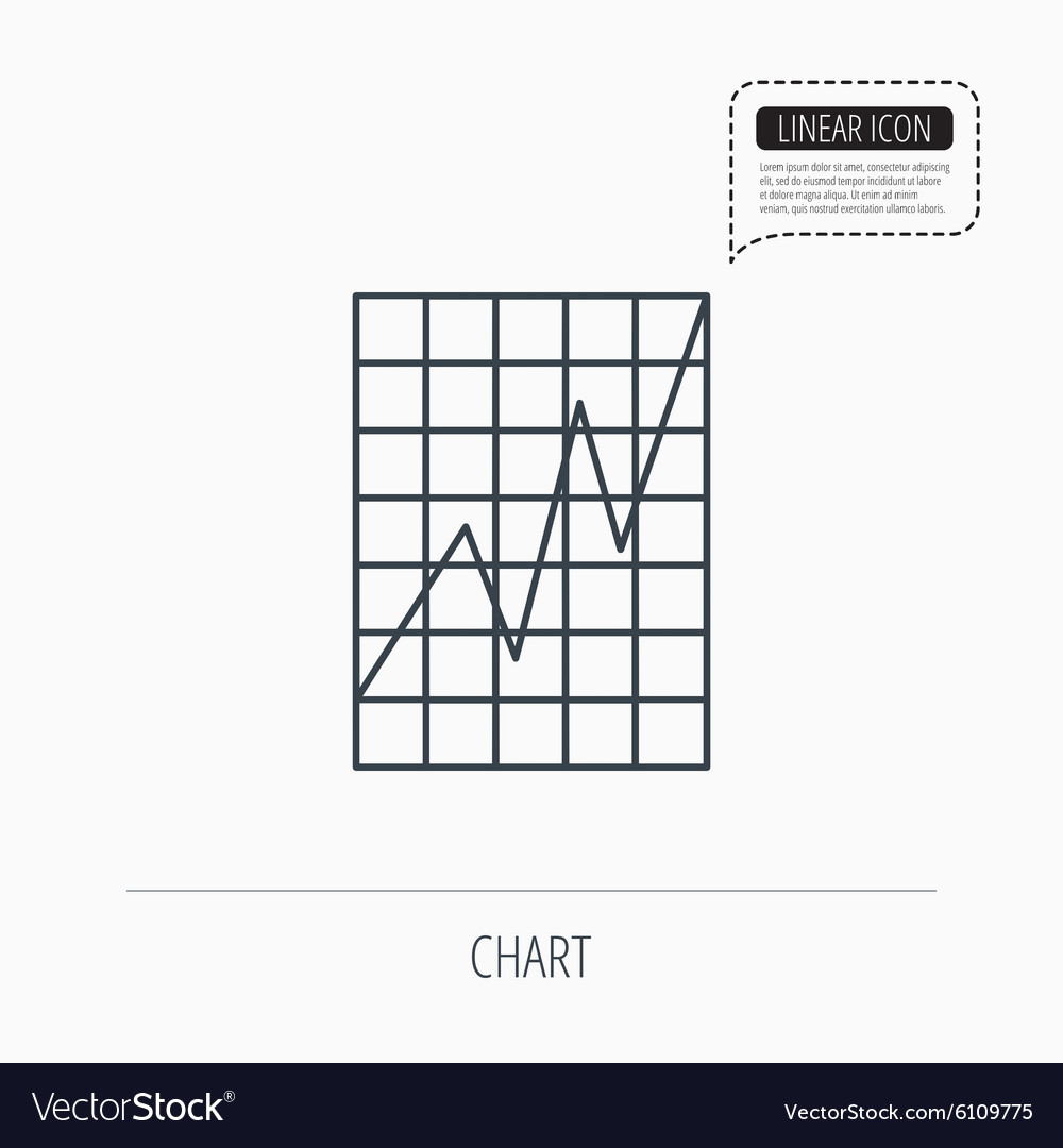 Chart icon graph diagram sign Royalty Free Vector Image