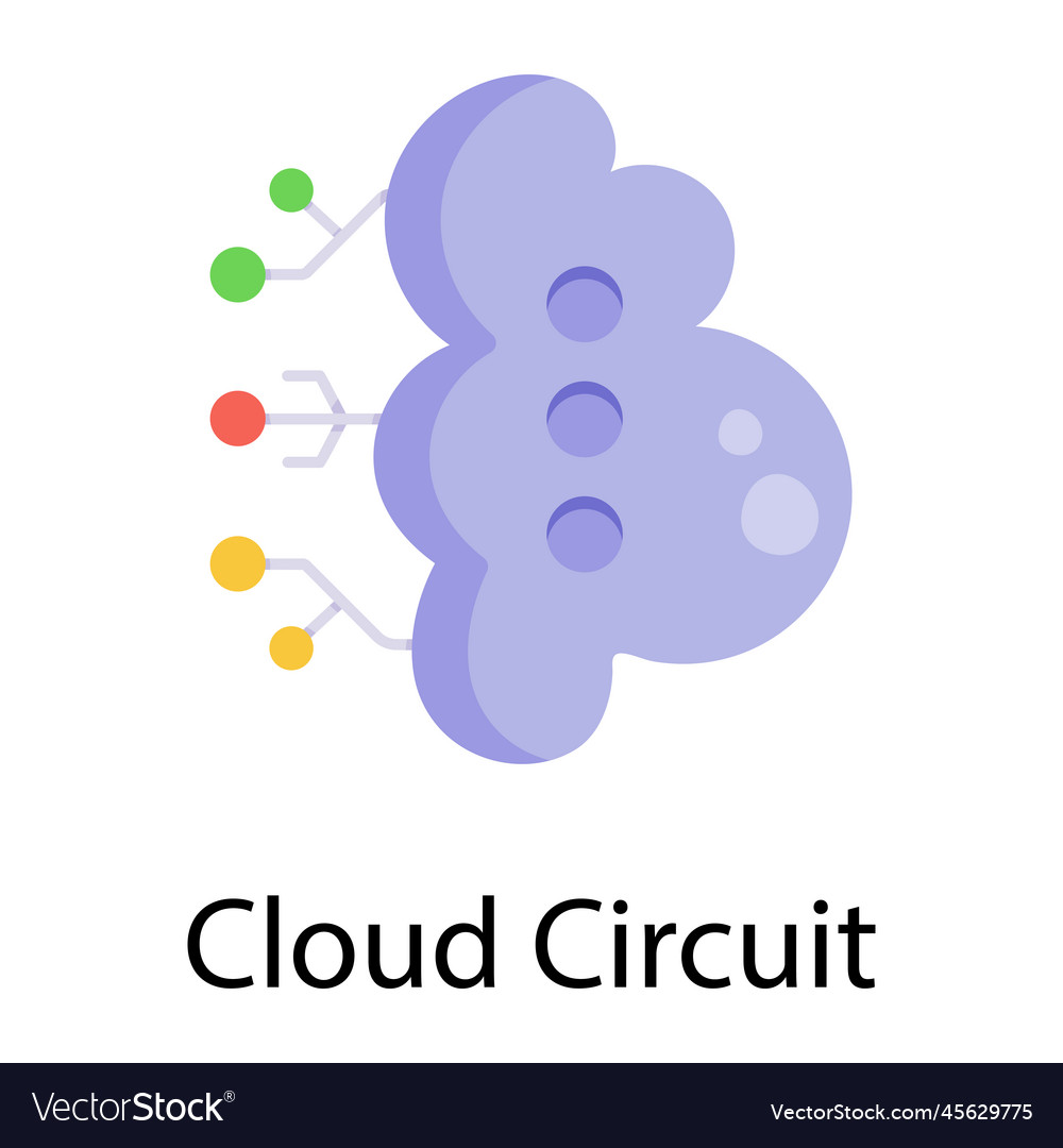 Cloud circuit Royalty Free Vector Image - VectorStock