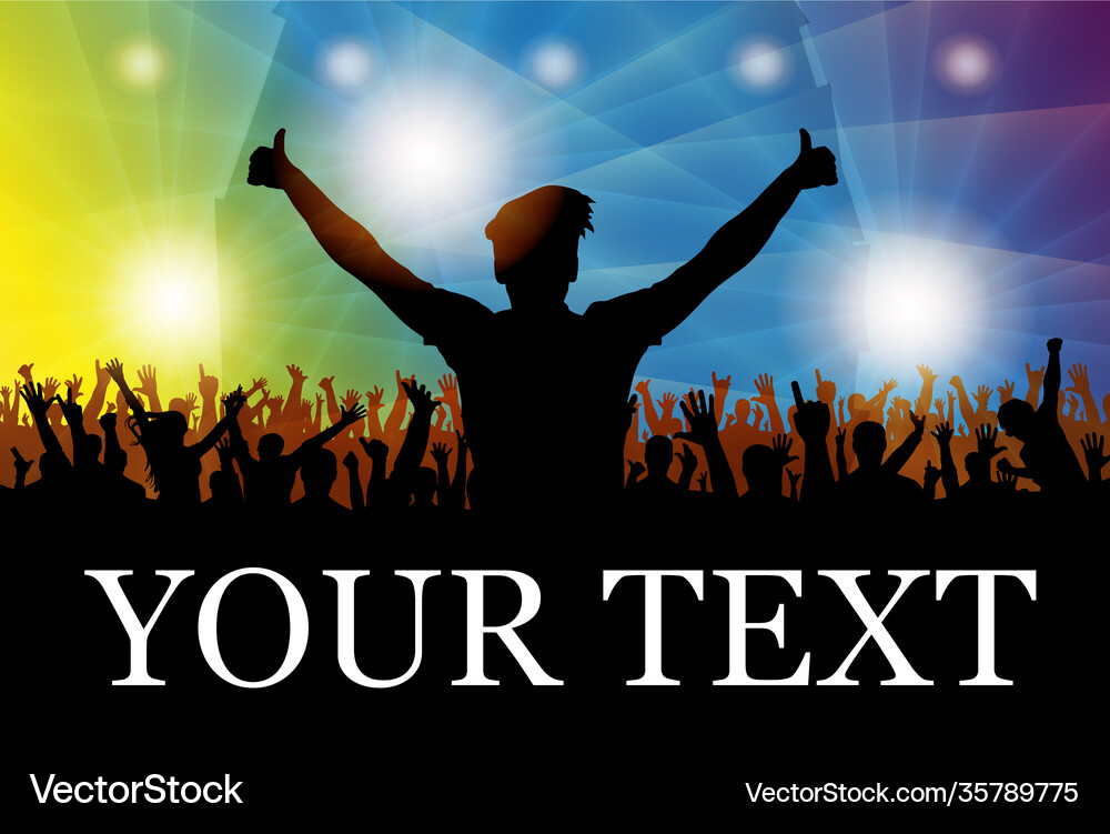 Crowd at Concert Party Disco Royalty Free Vector Image