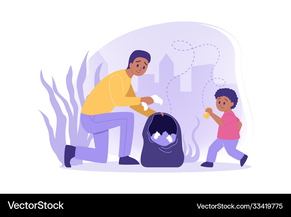 Ecology volunteering environment care concept Vector Image
