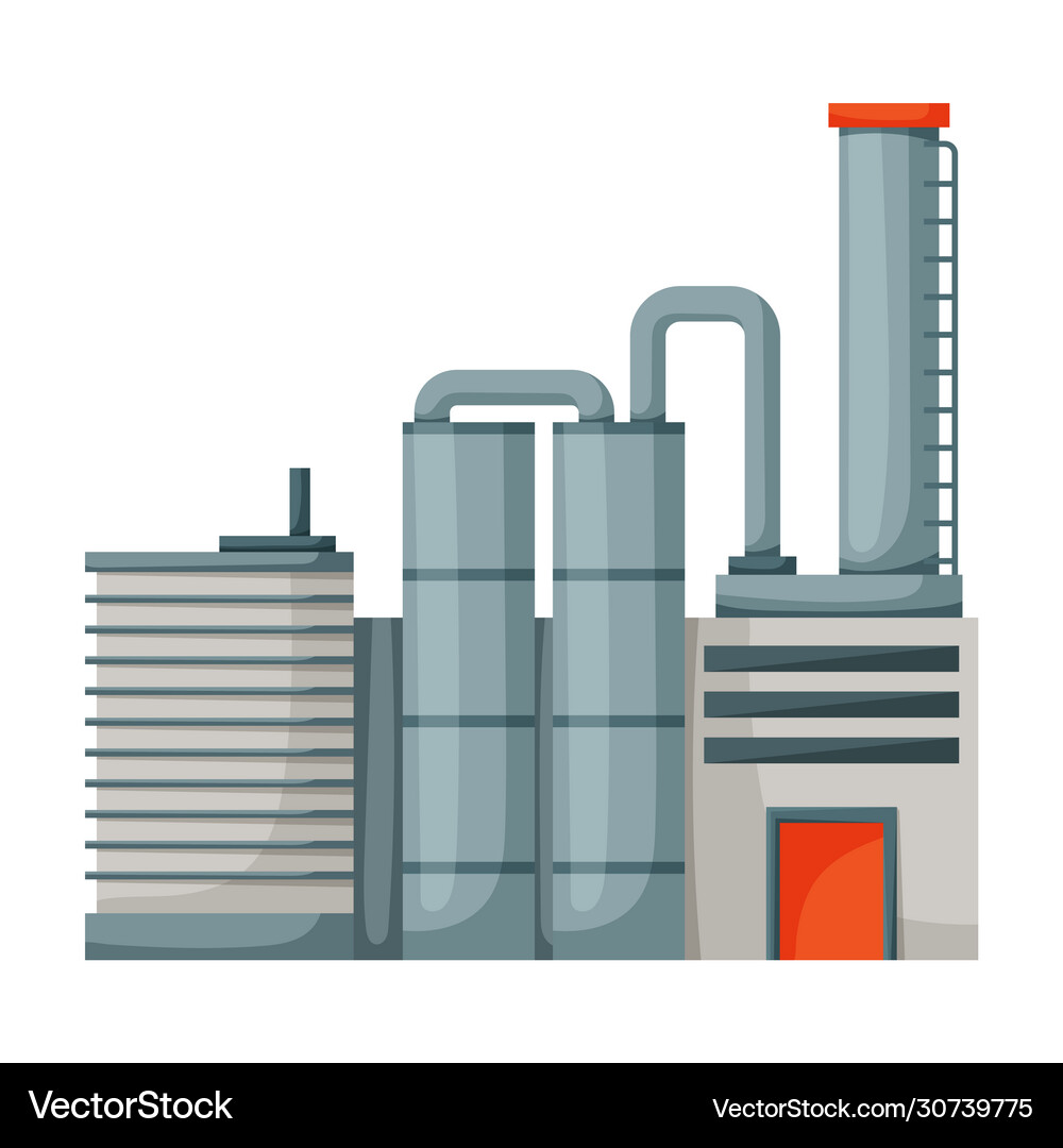 Factory building iconcartoon icon Royalty Free Vector Image