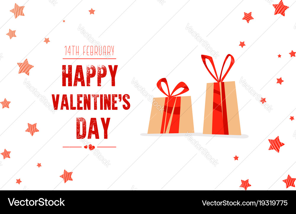 Flyer with text happy valentines day Royalty Free Vector