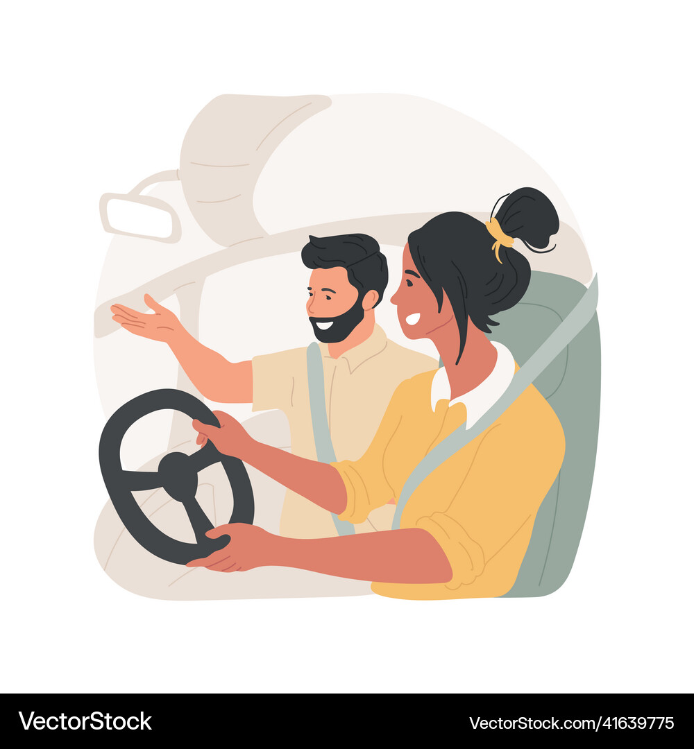 Good driving isolated cartoon Royalty Free Vector Image