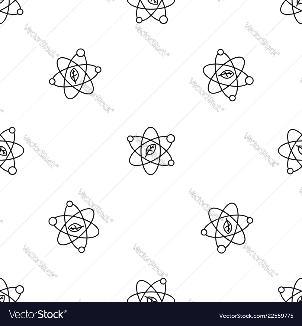 Leaf atom pattern seamless Royalty Free Vector Image
