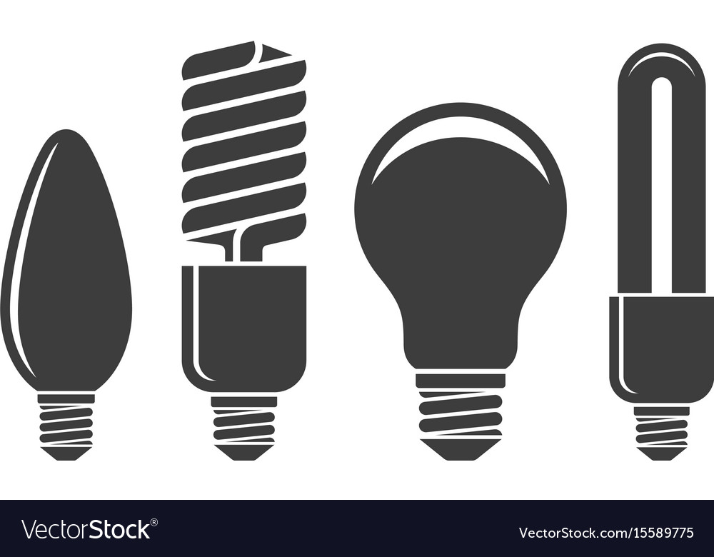 Light bulbs icon set Royalty Free Vector Image
