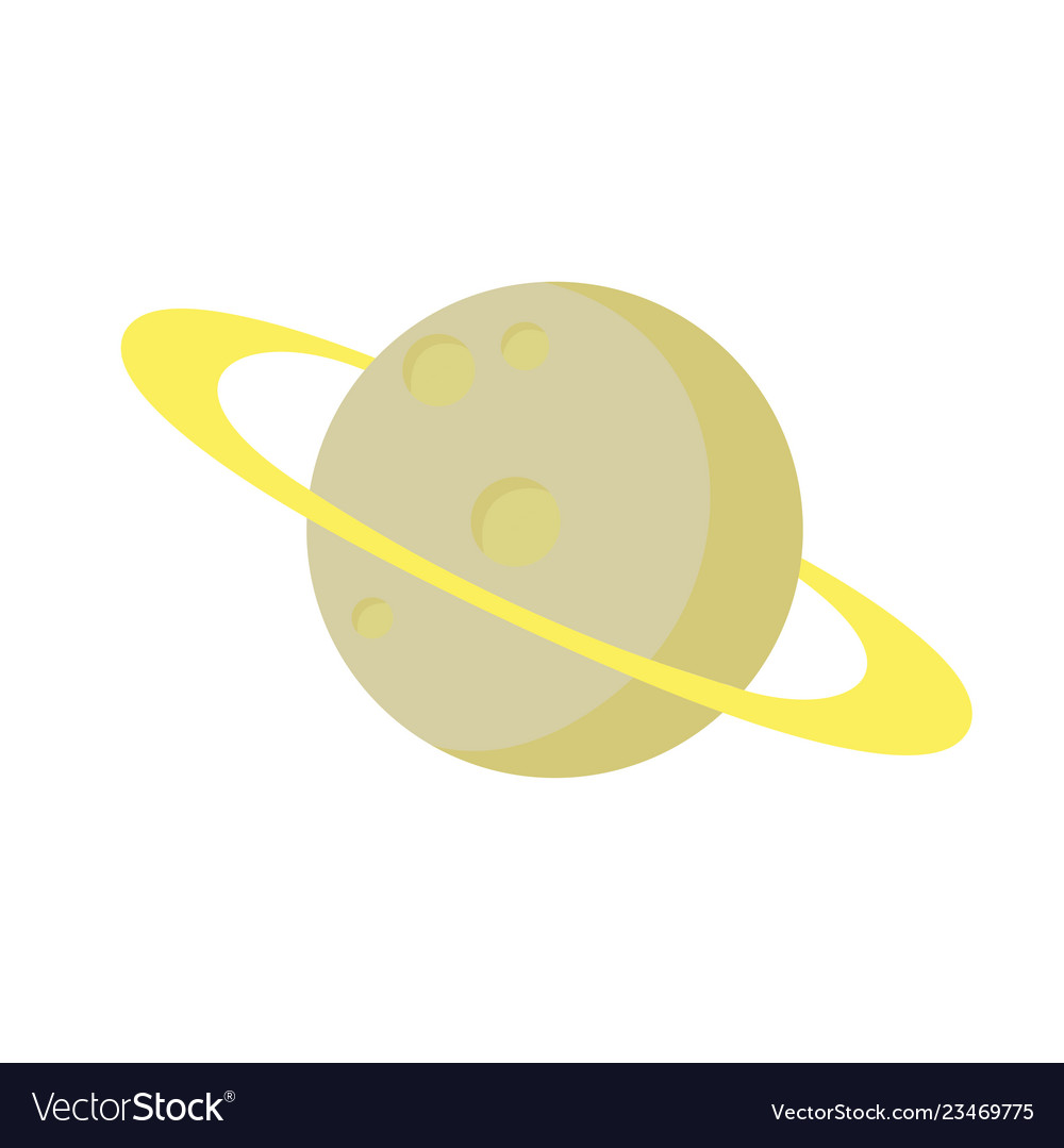 Planet icon on white background for graphic Vector Image