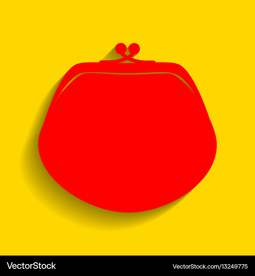 Purse sign red icon Royalty Free Vector Image - VectorStock