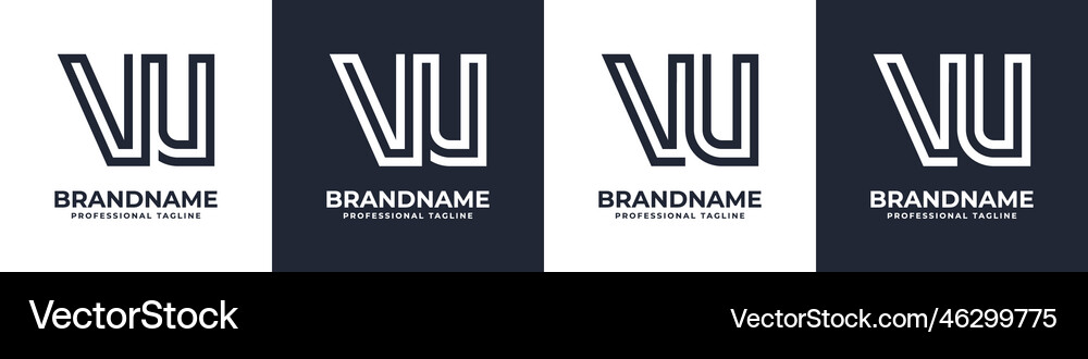 Simple vu monogram logo suitable for any business Vector Image