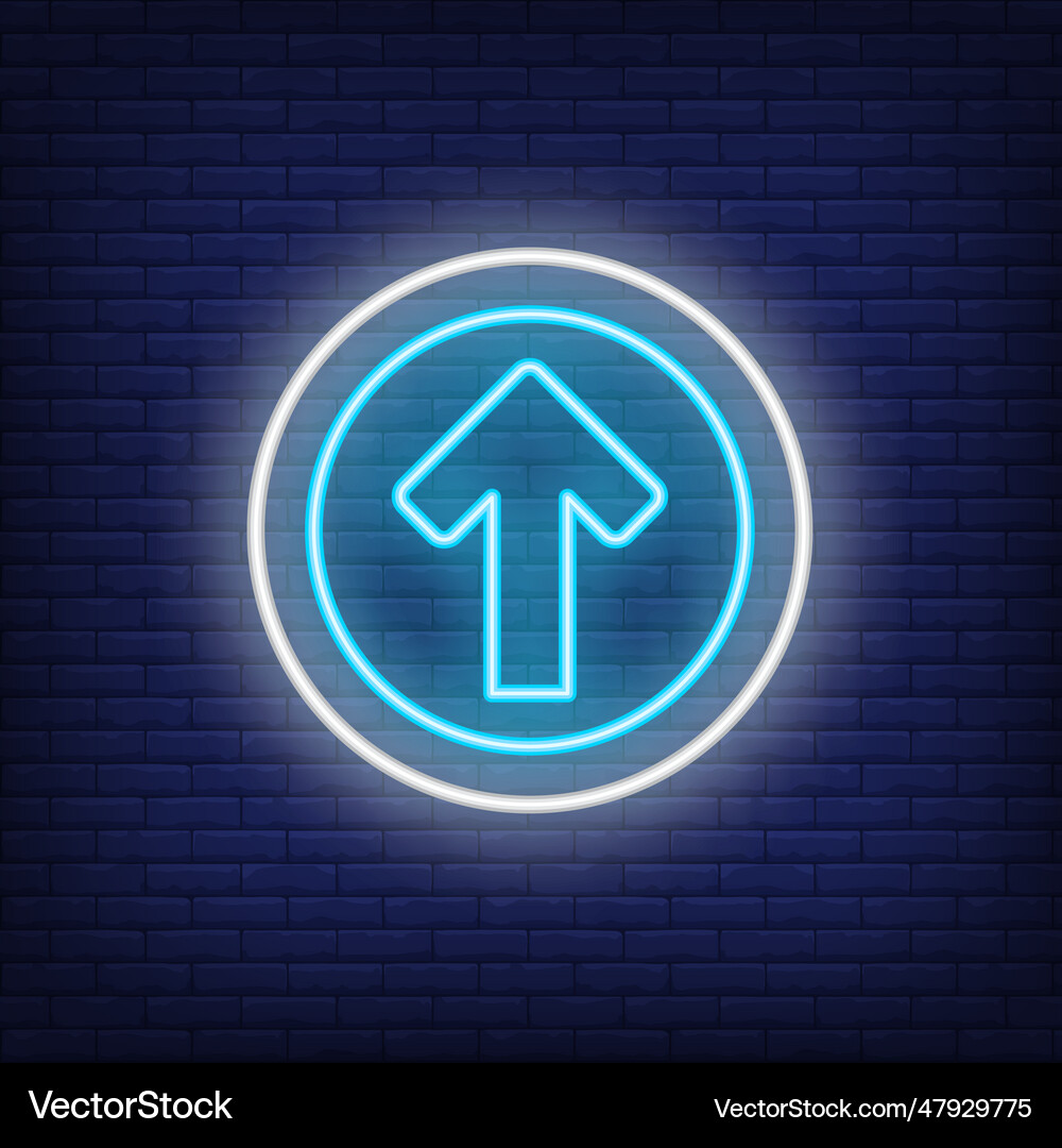 Straight traffic sign Royalty Free Vector Image