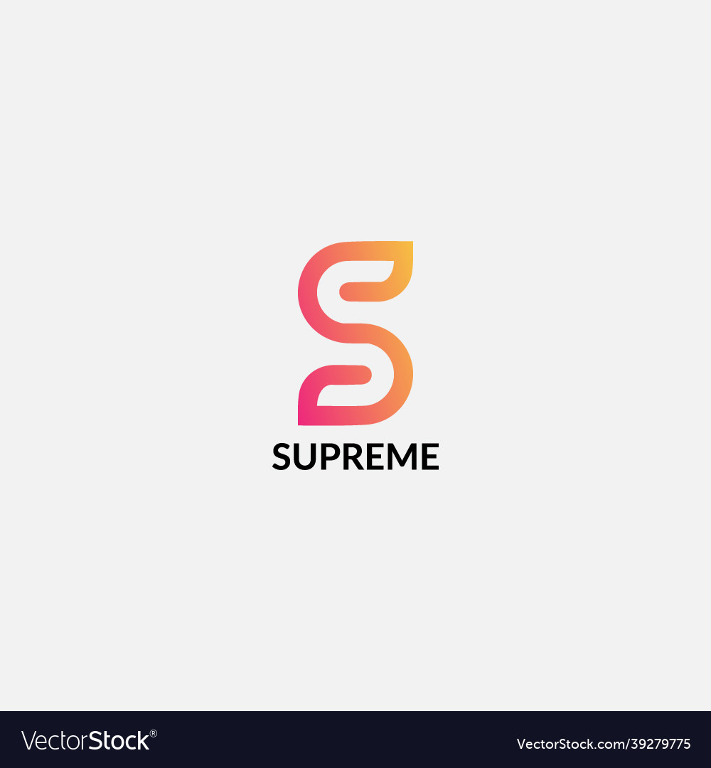 Supereme abstract s letter modern logo design Vector Image